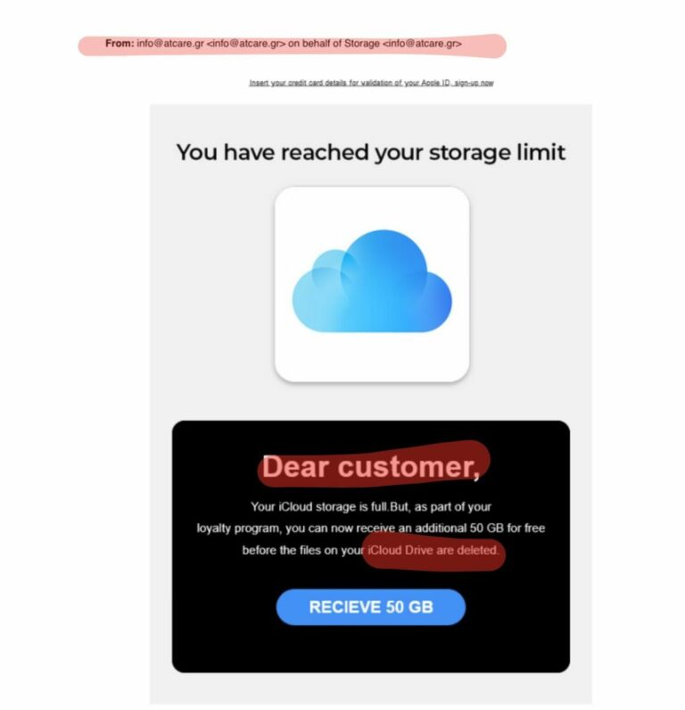 Watch out for this “iCloud support” Scam email - Geeks on Wheels